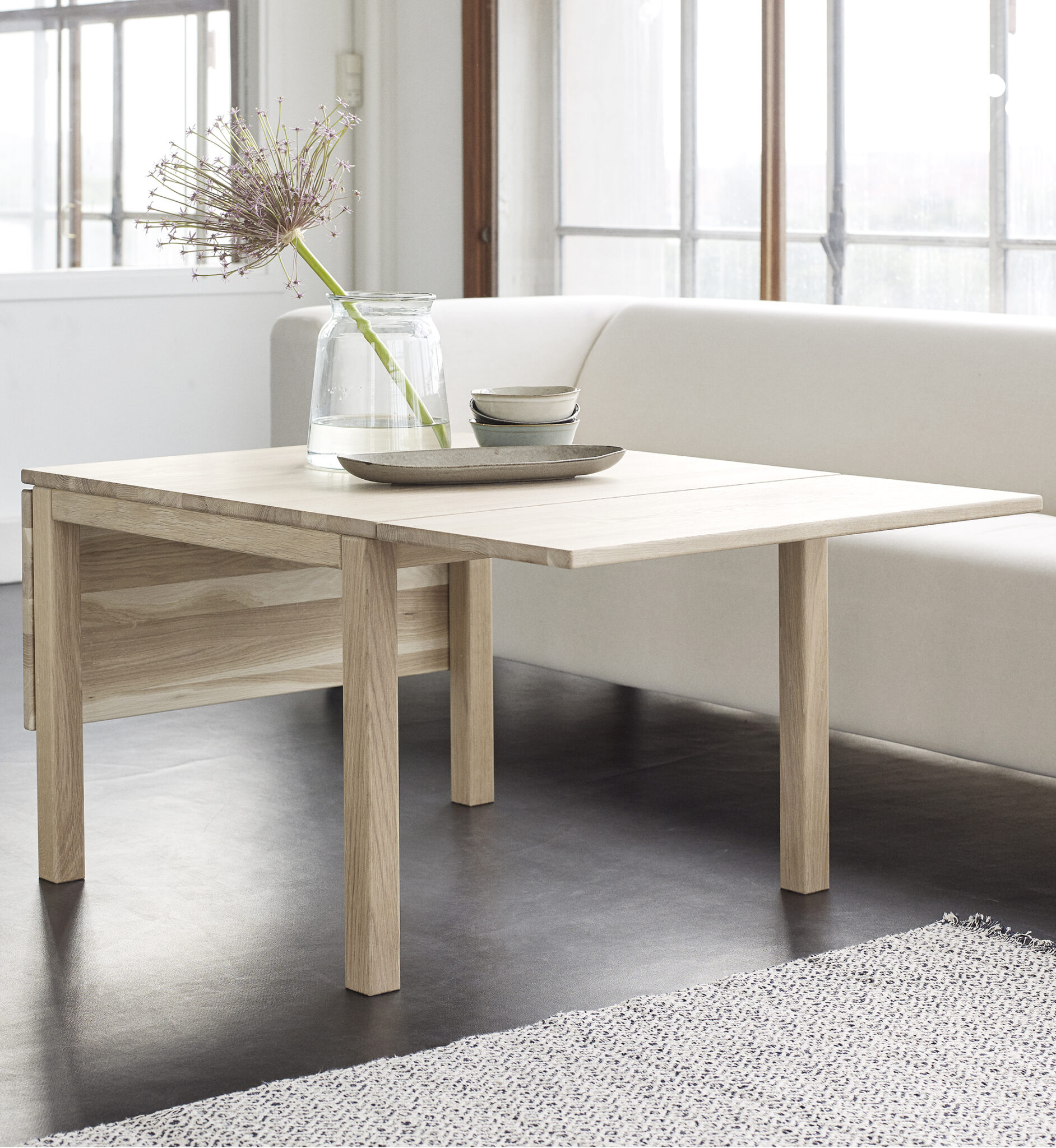 Klassik sofabord med klap | Haslev Møbelsnedkeri | Sofabord i træ